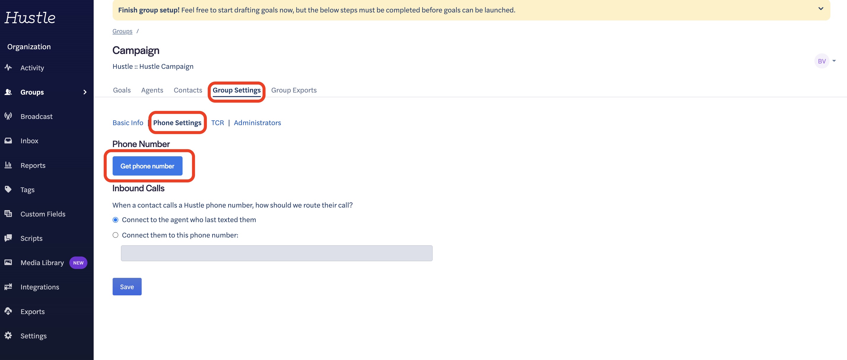 Admin Quick Start – Hustle